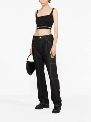 Helmut Lang Logo-band Cropped Top