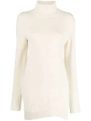 JIL SANDER Asymmetric-hem Jumper - Neutrals