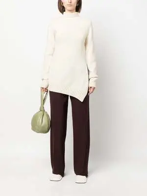 JIL SANDER Asymmetric-hem Jumper - Neutrals
