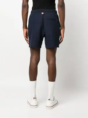 Thom Browne Waffle-effect Drawstring Shorts - Blue