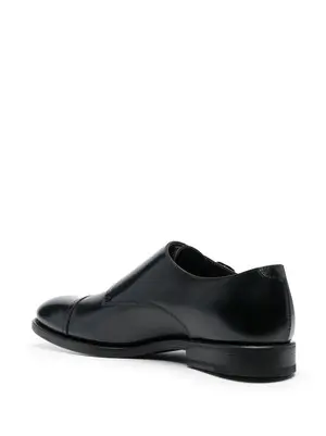 HENDERSON BARACCO Side-buckle Leather Monk Shoes - Black