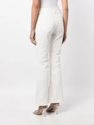 MADISON MAISON Star-print Flared Jeans - White