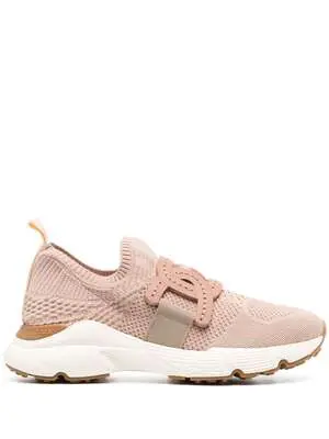 TOD'S Chain-embellished Woven Sneakers