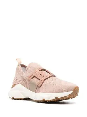 TOD'S Chain-embellished Woven Sneakers