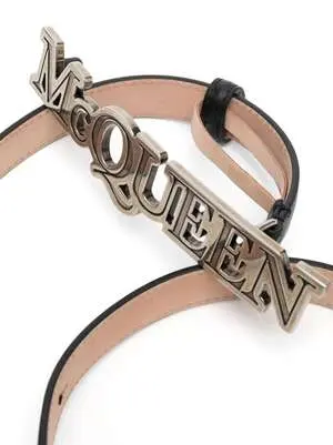 Alexander McQueen Logo-plaque Leather Belt