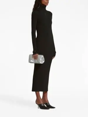 Marni Roll-neck Ribbed Midi Dress - Black