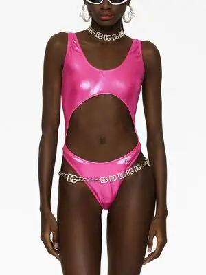 Dolce & Gabbana High-shine Cut-out Swimsuit