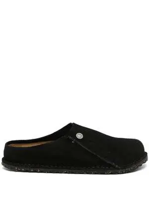 BIRKENSTOCK Zermatt Premium Suede Slippers - Black