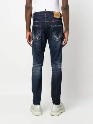 Dsquared2 Illustrated Distressed Skinny Jeans