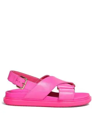 Marni Fussbet Leather Sandals - Pink