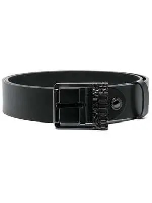 Versace Logo-plaque Buckle Belt - Black