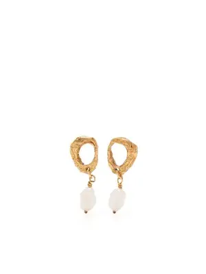 LOVENESS LEE Dio Aurum Pearl-embellished Drop Earrings - Gold