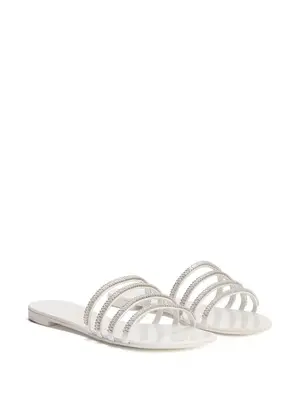 GIUSEPPE ZANOTTI Iride Crystal-embellished Sandals - White