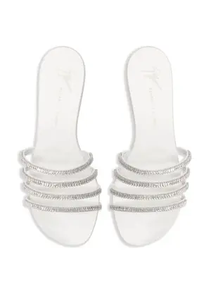 GIUSEPPE ZANOTTI Iride Crystal-embellished Sandals - White