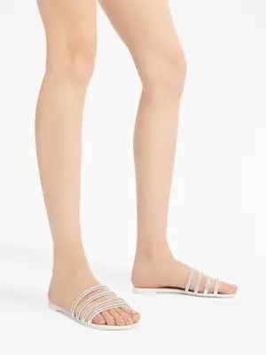GIUSEPPE ZANOTTI Iride Crystal-embellished Sandals - White
