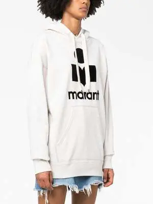 MARANT ETOILE Logo Print Cotton Blend Hoodie