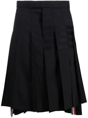 Thom Browne 4-bar Woollen Pleated Skirt