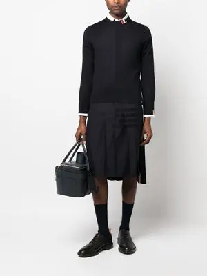 Thom Browne 4-bar Woollen Pleated Skirt