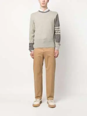 Thom Browne 4-bar Stripe Cashmere Jumper - Neutrals