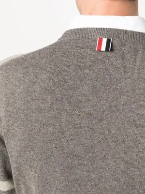 Thom Browne 4-bar Stripe Cashmere Jumper - Neutrals