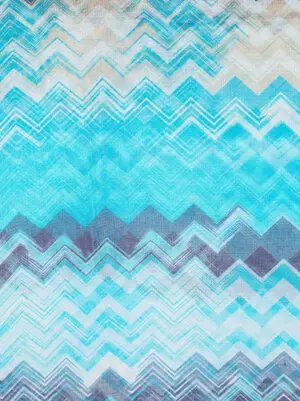 Missoni Zig-zag Print Scarf - Blue