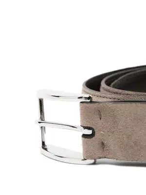 Hogan Buckle-fastening Suede Belt - Brown