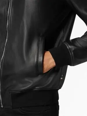 Philipp Plein Billy Leather Bomber Jacket