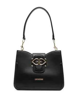 Moschino Logo-plaque Shoulder Bag - Black