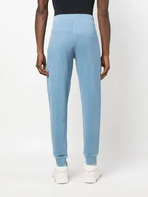 C.P. COMPANY Logo-plaque Cotton Track Pants - Blue