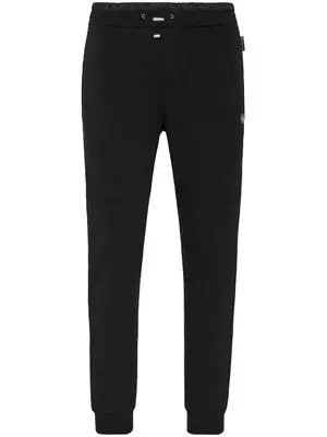 Philipp Plein Logo-patch Drawstring Track Pants - Black
