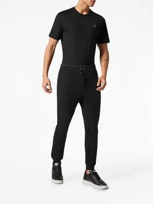 Philipp Plein Logo-patch Drawstring Track Pants - Black