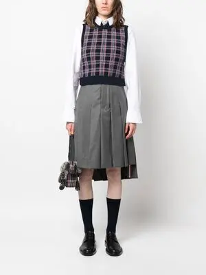Thom Browne Cropped Crew-neck Shell Top