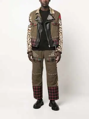 Moschino Mix-print Straight-leg Trousers