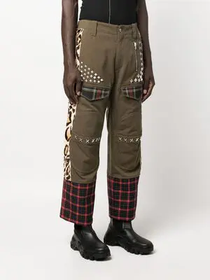 Moschino Mix-print Straight-leg Trousers
