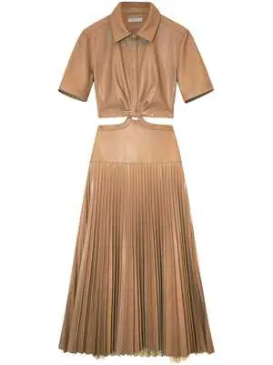 Simkhai Maritza Cut-out Shirtdress - Brown