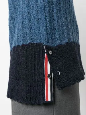 Thom Browne Cable-knit Pointelle Stitch Jumper