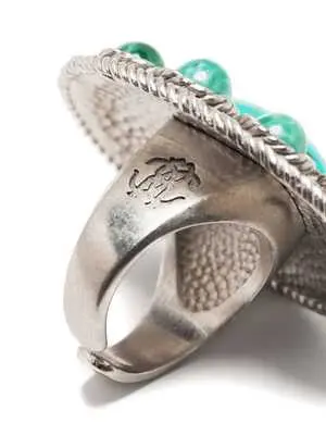 Roberto Cavalli Turquoise Stone Adjustable Ring