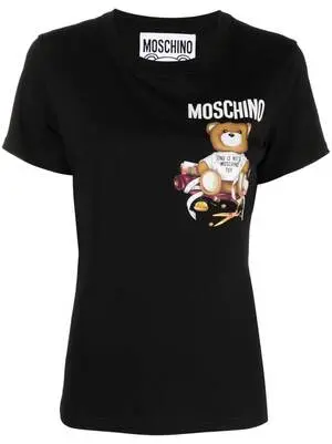 Moschino Cotton T-shirt With Teddy Bear Motif