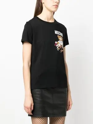 Moschino Cotton T-shirt With Teddy Bear Motif