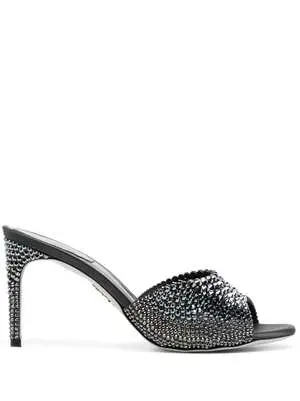Rene Caovilla Crystal-embellished Leather Sandals