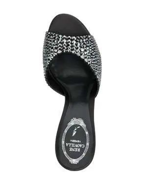 Rene Caovilla Crystal-embellished Leather Sandals