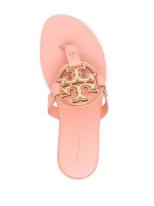 Tory Burch Logo-plaque Flat Slides