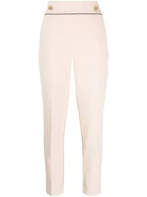Liu Jo Button-embellished Cropped Trousers
