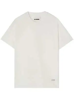 JIL SANDER Logo-plaque Cotton T-shirt - White