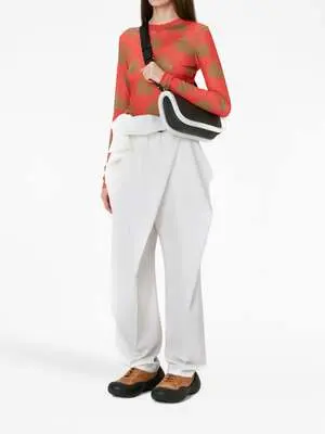 JW Anderson Folded-waist Straight Trousers - White