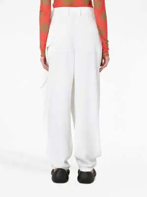 JW Anderson Folded-waist Straight Trousers - White