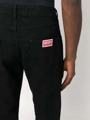 Kenzo Logo Patch Straight-leg Jeans