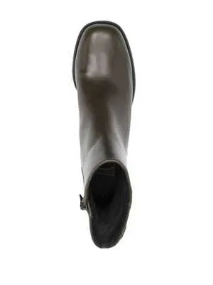 Camper Kiara Leather Ankle Boots - Green