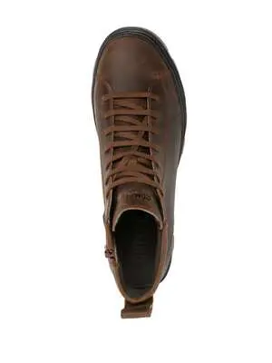 Camper Brutus Leather Ankle Boots - Brown