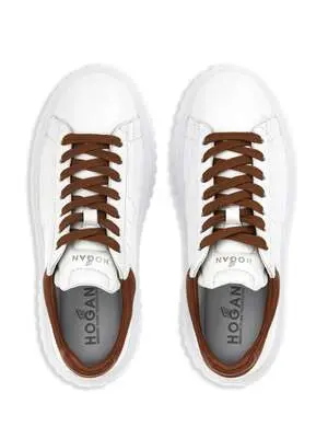 Hogan Logo-embroidered Sneakers - White